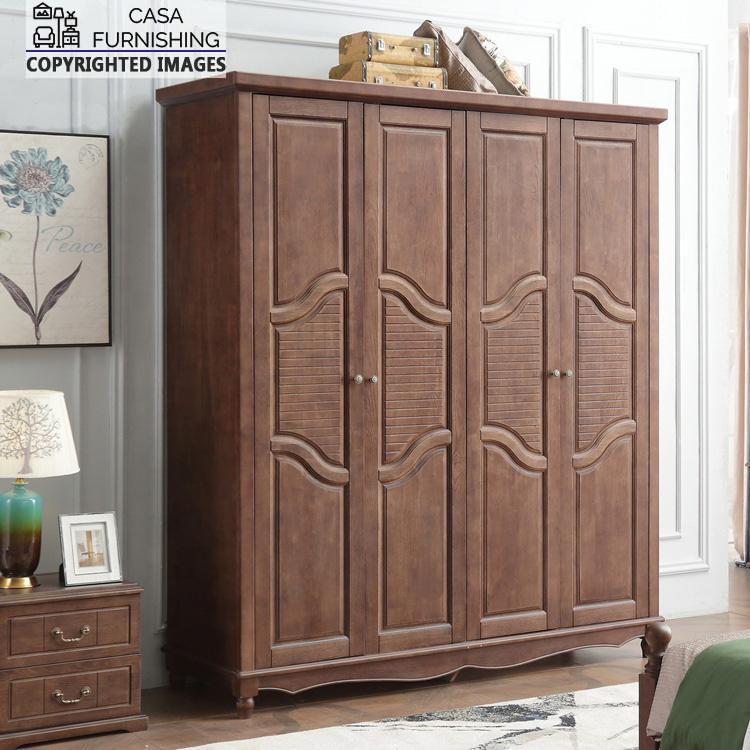 Cupboard for Bedroom | 4 Door Wardrobe | Sheesham Wood | Casa Furnishing