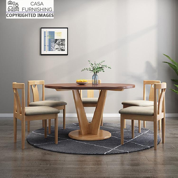 Wooden Dining Table Set | Dining Table 6 Seater | Casa Furnishing