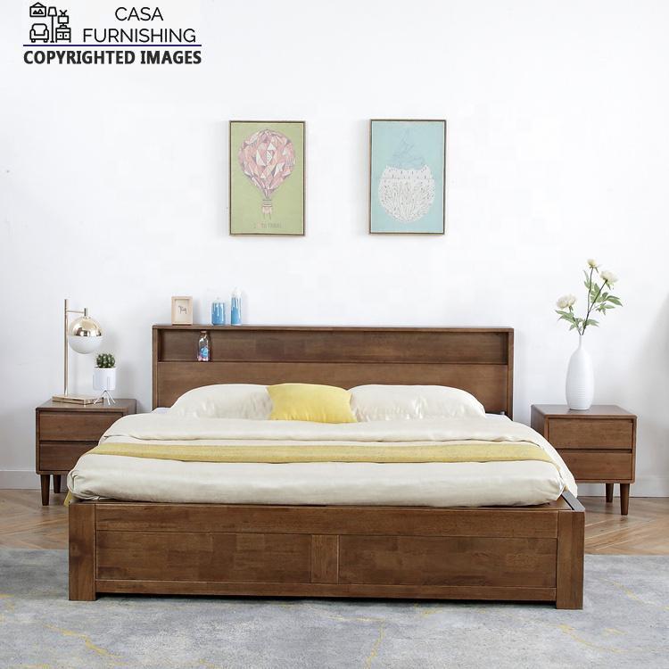 Double Bed Design | Wooden Designer Bed With Sliding Storage | Casa ...