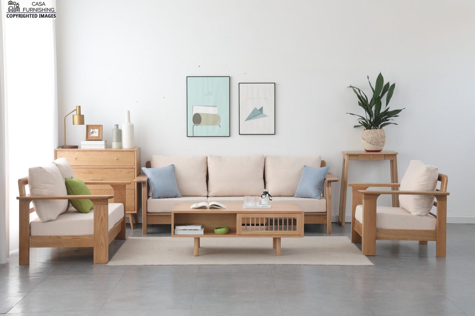Simple Wooden Sofa Design | Wooden Sofa Set | Casa Furnishing