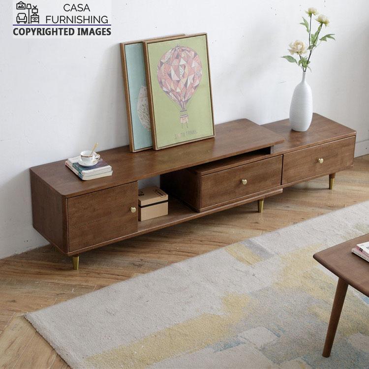 Wooden TV Unit Stand With 2 Drawers | Casa Furnishing