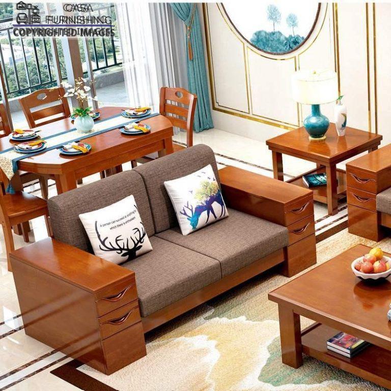 Wooden Sofa Set Design Indian Style Online | Casa Furnishing