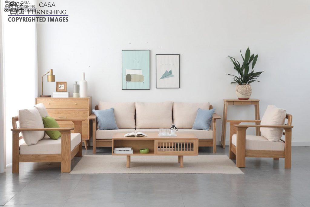 Simple Wooden Sofa Design | Wooden Sofa Set | Casa Furnishing