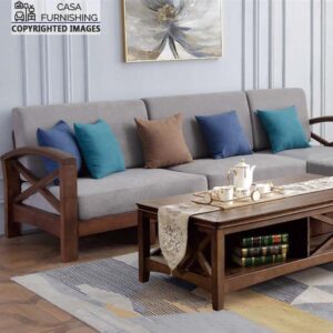 Indian Style Wooden Sofa Set Design | Chaise Lounge Sofa | Casa Furnishing