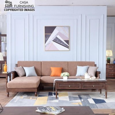 Wooden Corner Sofa | Modern Sofa Set Design | Casa Furnishing