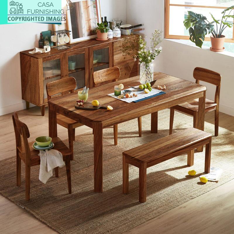 Modern Dining Set Dining Set with Bench Casa Furnishing