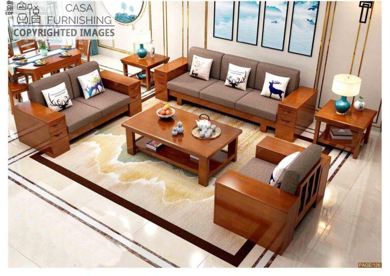Wooden Sofa Set Design Indian Style Online | Casa Furnishing