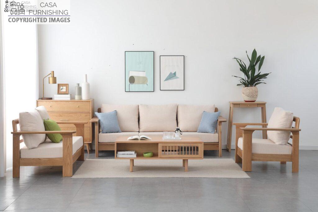 Simple Wooden Sofa Design | Wooden Sofa Set | Casa Furnishing