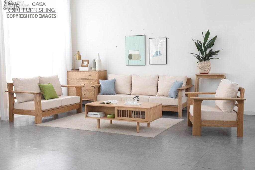 Simple Wooden Sofa Design | Wooden Sofa Set | Casa Furnishing