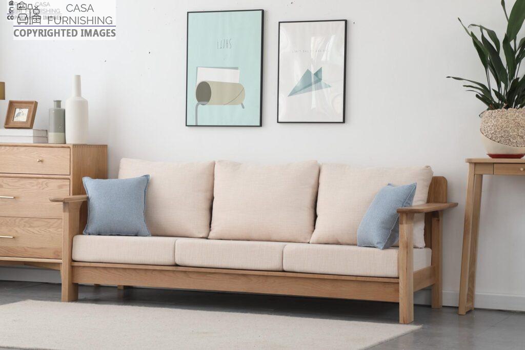 Simple Wooden Sofa Design | Wooden Sofa Set | Casa Furnishing